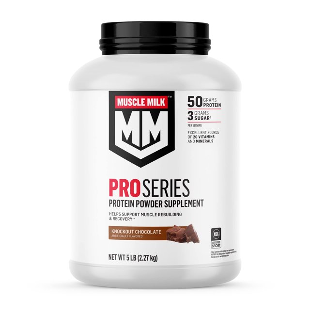 Muscle Milk Pro Series 50g Whey Protein Powder, Knockout Chocolate (2. ...
